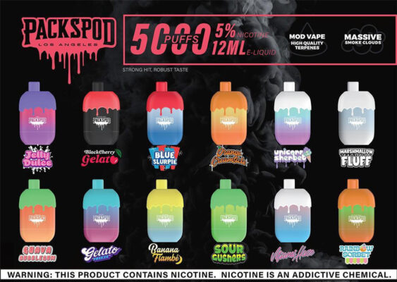 PACKS POD | Vape Desechable 5000Puffs 5% Nicotina | Touchvapes