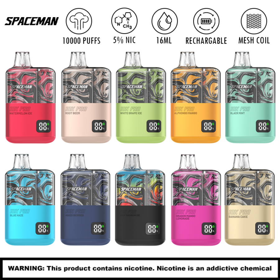Spaceman 10K Pro | 5% Nicotina 10000 Caladas | Touchvapes